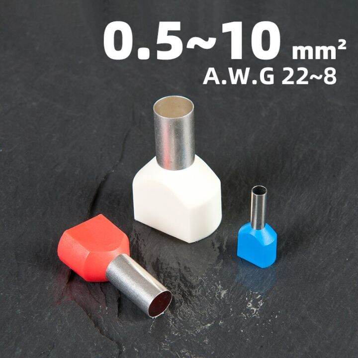 Insulated Twin Cord End Terminal Block Double Wire Ferrules Pure Copper ...