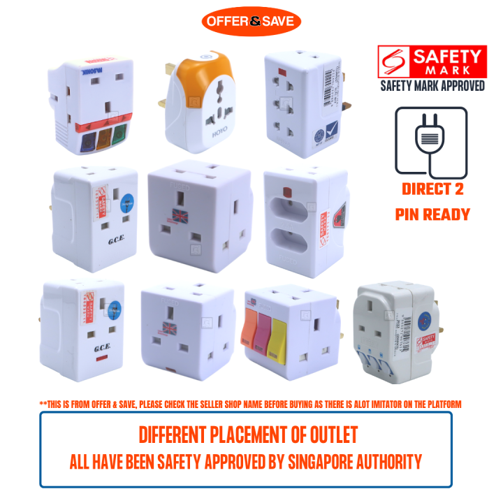 3 Way Multi Adaptor Plug 3 Way Plug 2 Pin Directly | Lazada Singapore