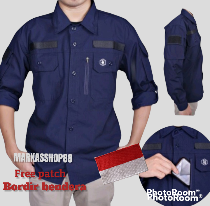 FREE BENDERA / kemeja pria / kemeja kerja / kemeja komunitas / kemeja ...