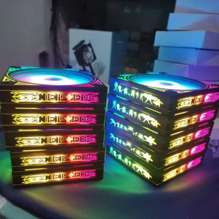 CUSTOM ONEPIECE LOGO Silent Computer Case 120mm RGB PC CASE Cooling Fan ...