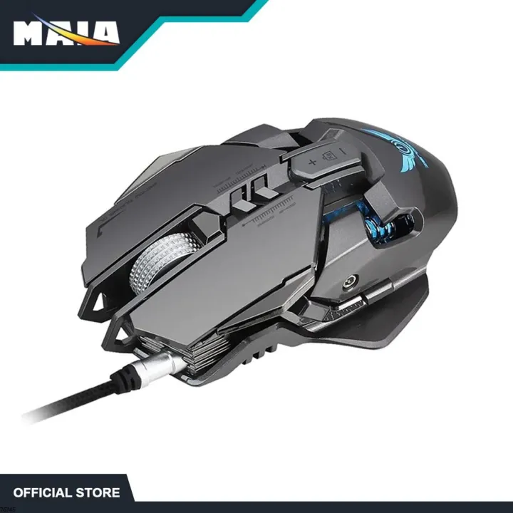 MAIA RGB Metal Mouse Gamer Illuminated Mechanical Wired Mouse | Lazada PH
