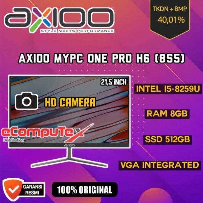 PC AIO AXIOO MYPC ONE PRO H6 (8S5) i5 RAM 8GB 512GB 21"FHD TKDN RESMI | Lazada Indonesia