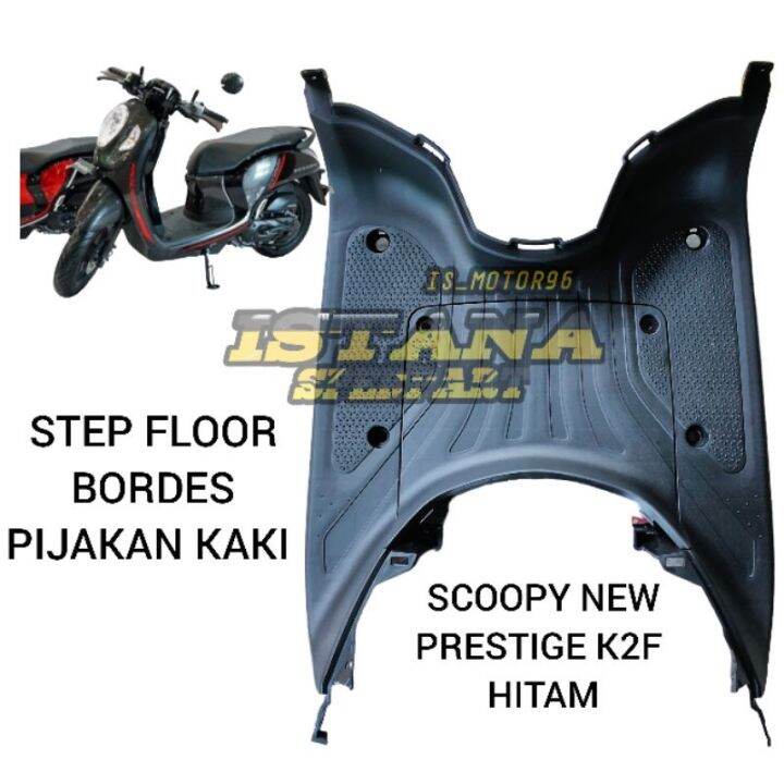 step floor bordes pijakan kaki lantai dek atas honda scoopy new prestige K2F 2021 - 2022 hitam ...