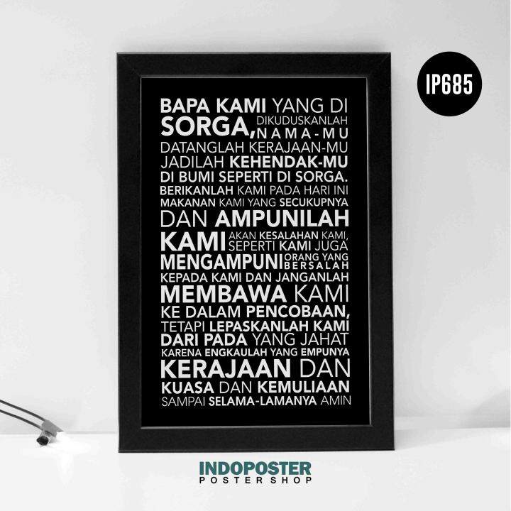 Poster Hiasan Dinding Rohani Doa Bapa Kami A3 45x30cm | Lazada Indonesia