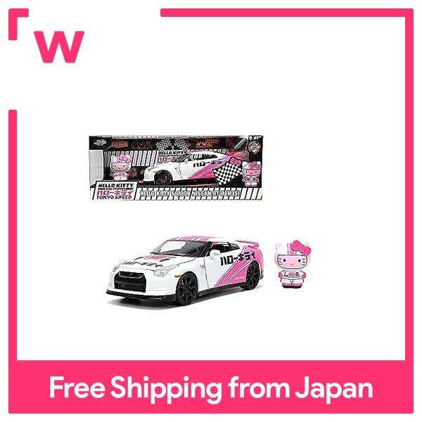 Jada Toys 1/24 Nissan GT-R (R35) 2009 Hello Kitty Figurine Hello Kitty ...
