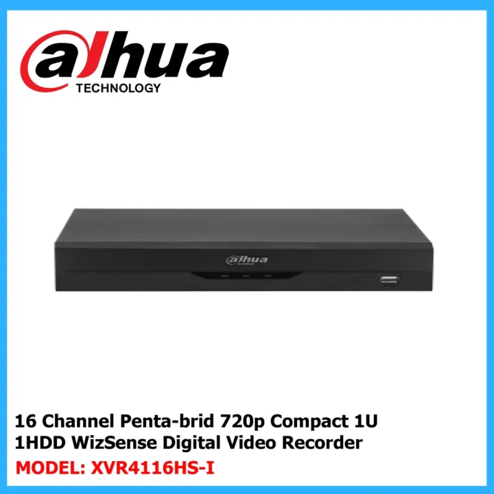 DH-XVR4116HS-I 16 Channel Penta-brid 720p Compact 1U 1HDD WizSense Digital Video Recorder ...