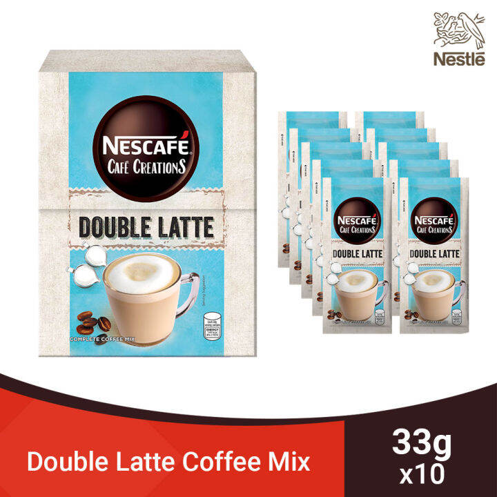 NESCAFE Cafe Creations Double Latte Coffee Mix 33g - Pack of 10 | Lazada PH