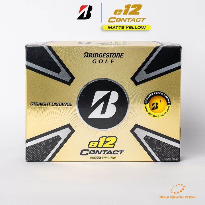 ลูกกอล์ฟ Bridgestone Golf - NEW e12 Contact Matte Yellow ซื้อ 2 แถม 1, Price: 1,490 THB/dz ...