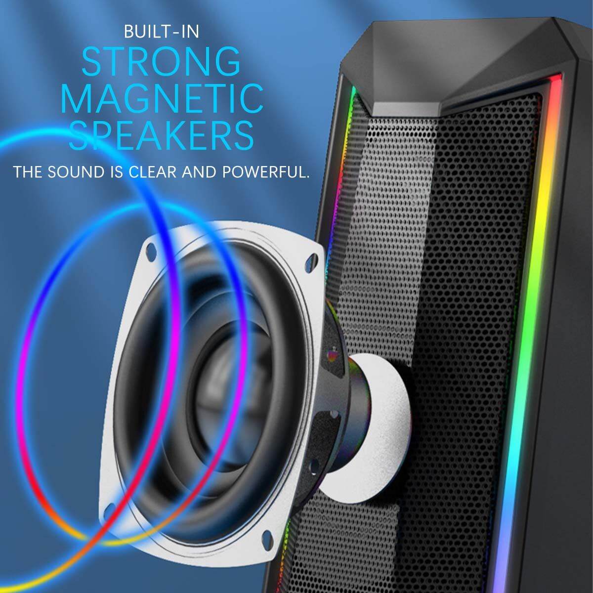 LORDWEY K103 1คู่ Touchtable ลำโพงคอมพิวเตอร์ Dual Deep Bass ลำโพงแล็ป ...