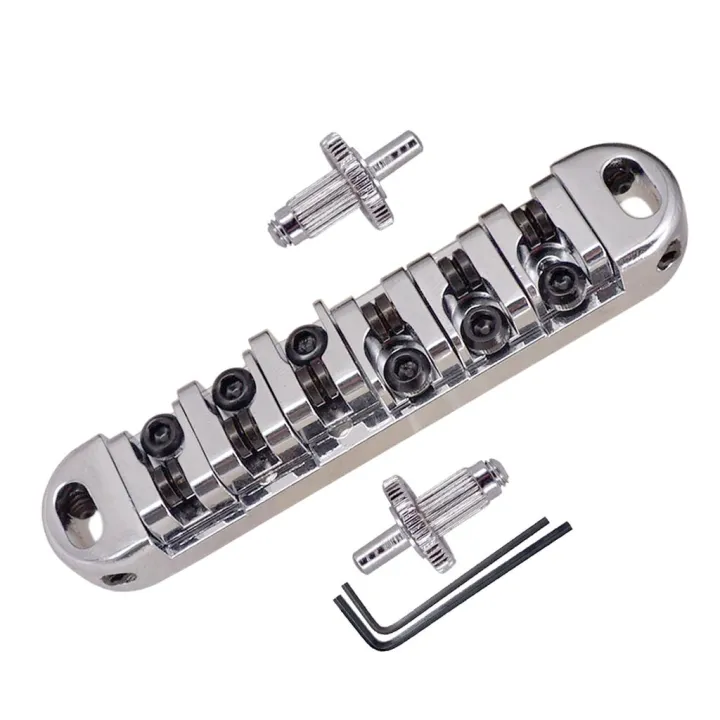 CCGenius 6 String Electric Guitar Roller Saddle Bridge with Screws for ...
