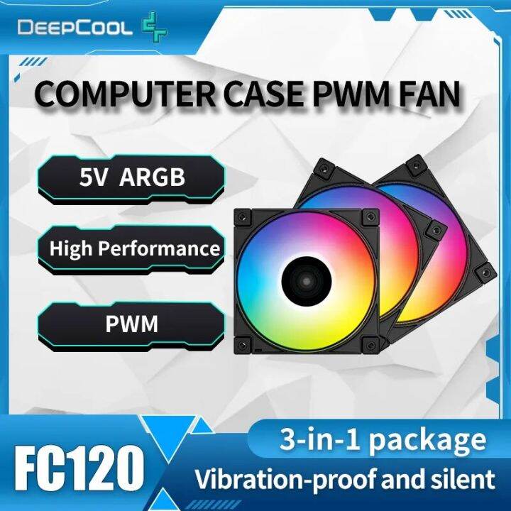 Deepcool FC120 Triple Pack A-RGB Synchronous Chassis Fan 120Mm Desktop ...