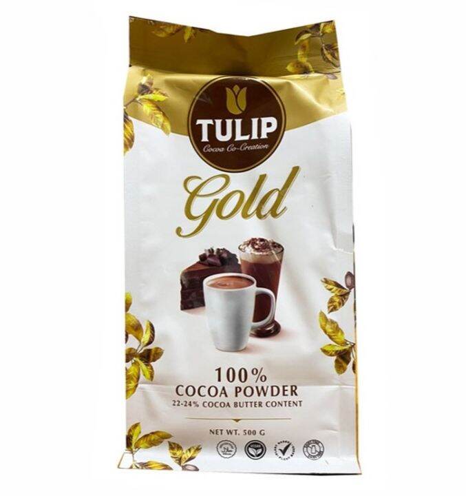 Tulip Gold Cocoa Powder 500g. ทิวลิป โกลด์ ผงโกโก้ แบบถุง 500กรัม ...