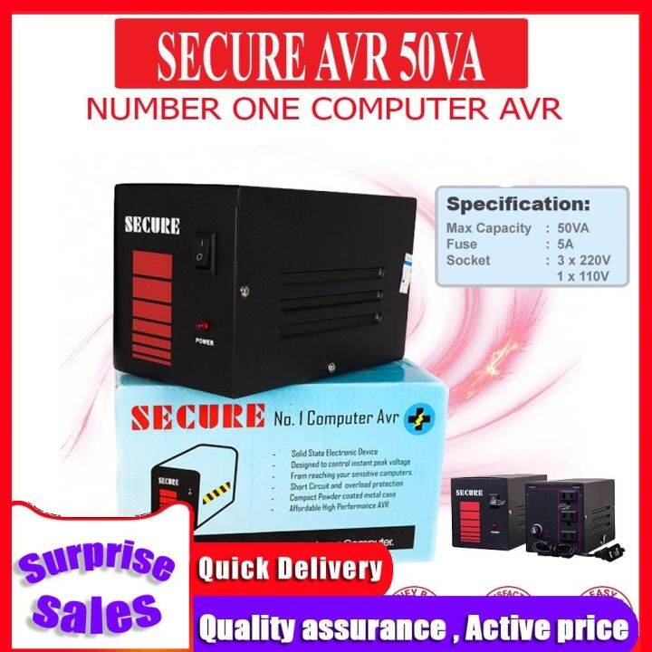 Secure AVR 220V 500W for Desktop Secure Automatic Voltage Regulator ...