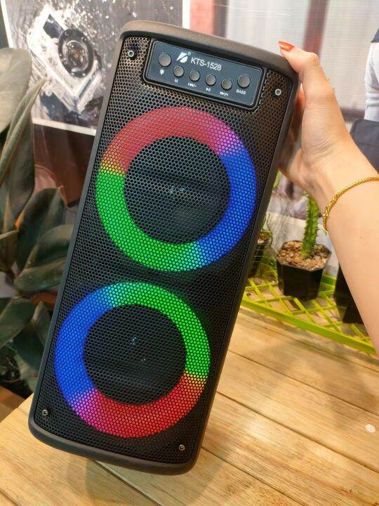 ลำโพงบลูทูธ KTS-1528 ดอก4*2 เสียบไมค์ได้ เสียงดี ปรับไฟ ปรับระดับเสียงได้ ถ่ายจากสินค้าจริง ...
