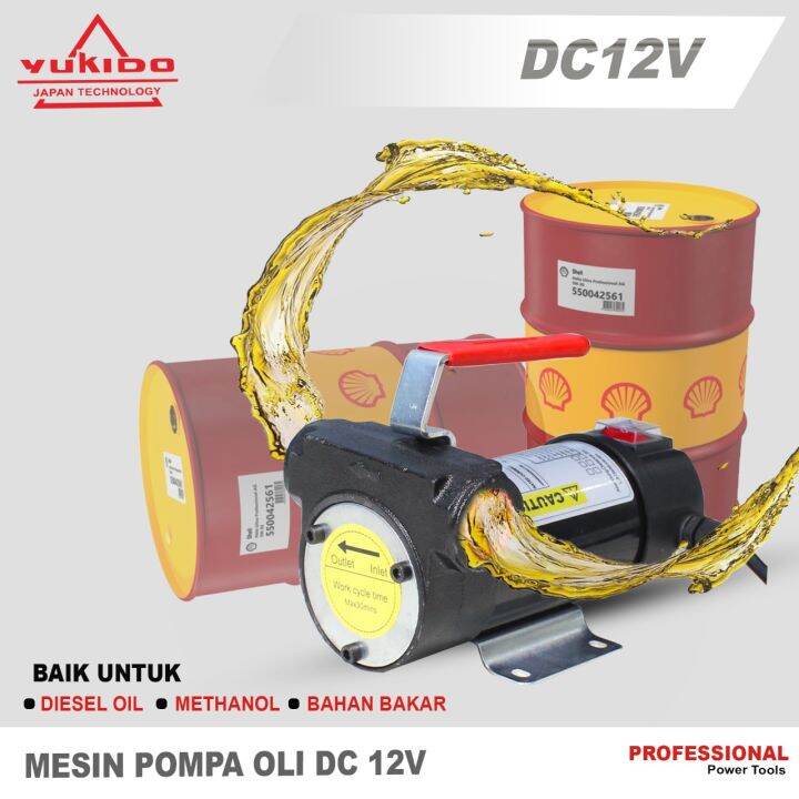 YUKIDO JAPAN Pompa Minyak Pompa Oli 12V Pompa DC Khusus 12 Volt Pompa ...