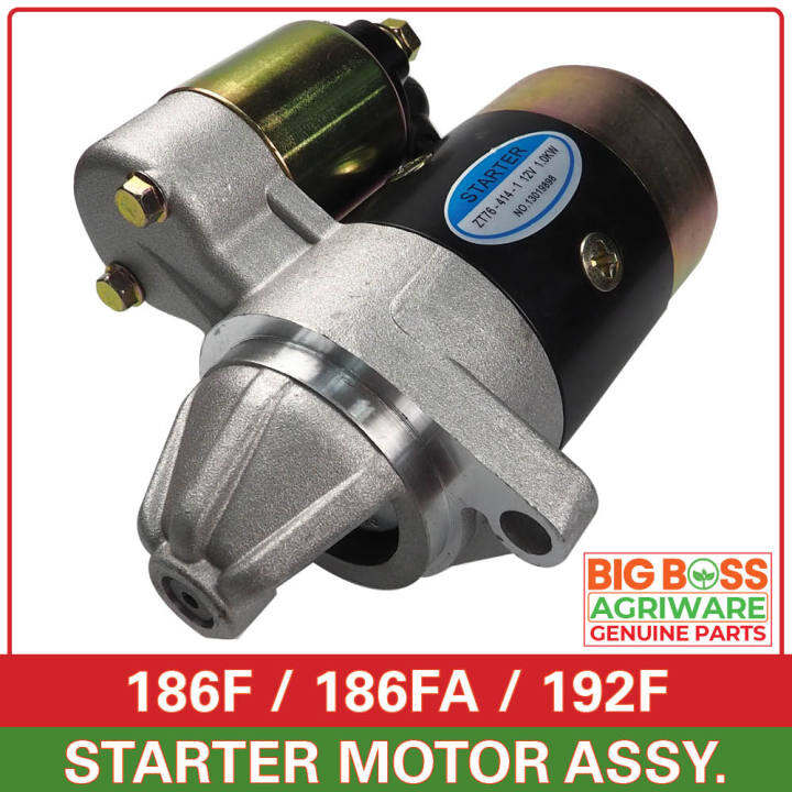 BBA Starter Motor 186F, 186FA, 192F (10hp, 12hp, 16hp, 18hp) Aircooled ...
