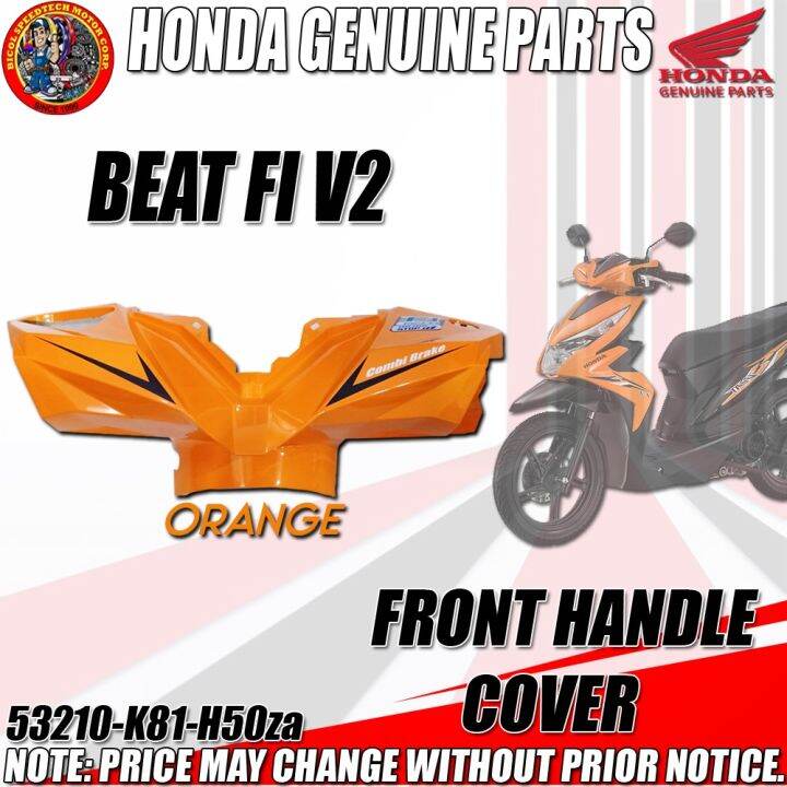 BEAT FI V2 FRONT HANDLE COVER ORANGE (HPI) (GENUINE: 53210-K81-H50ZA ...