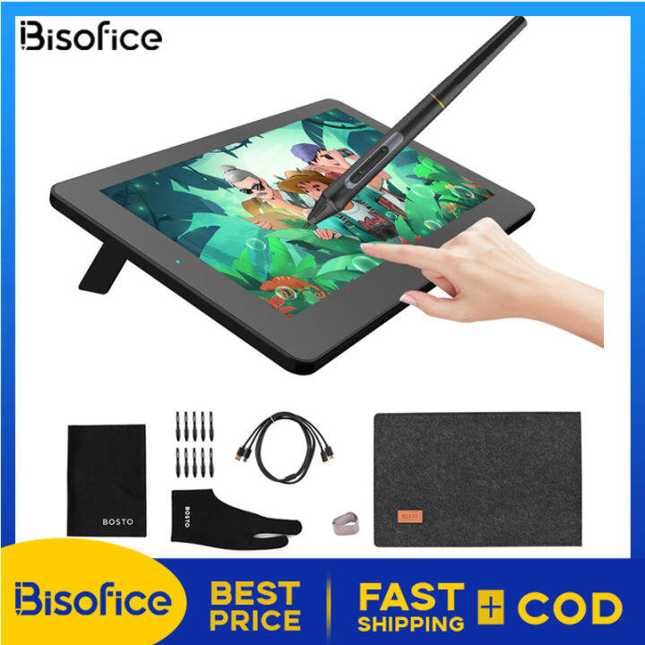 BOSTO BT-12HDT Portable 11.6 Inch HD H-IPS Touchscreen LCD Graphics Drawing Tablet 1366*768 ...