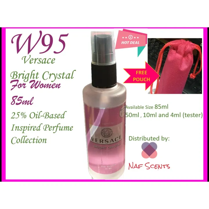 85ml Versace BRIGHT CRYSTAL inspired OILBASED perfume by RMG COLLECTION ...