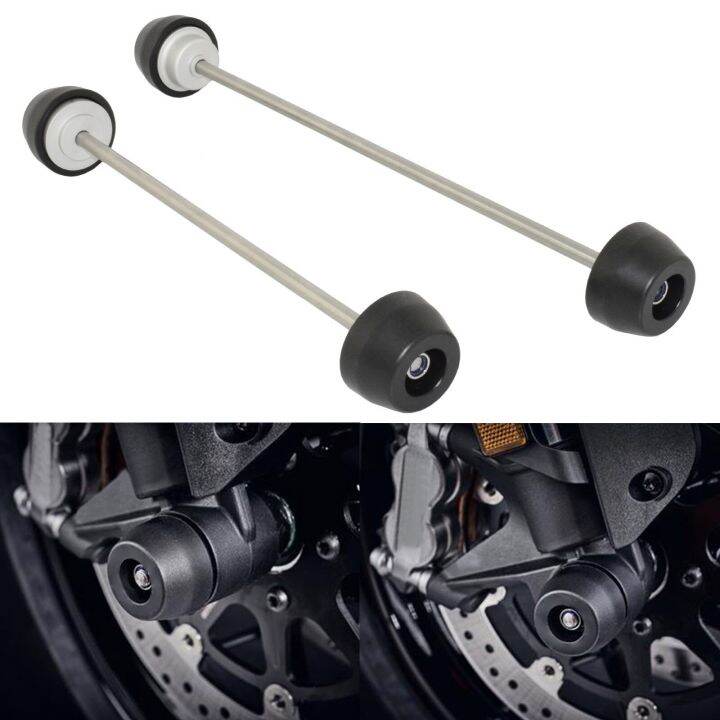 Motorcycle Front & Rear Wheel Fork Axle Guard Protection Sliders Crash ...