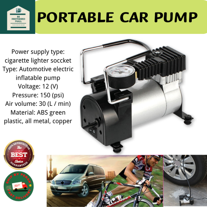 12v150psi Portable Metal Air Compressor Automotive Inflation Pump ...