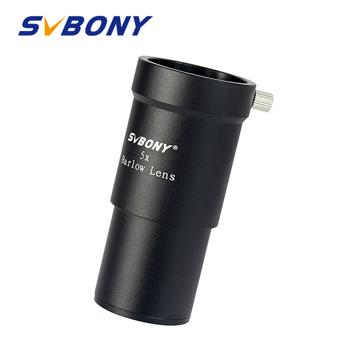 SVBONY Barlow Lens 5x 1.25" Metal Fully Multi Coated Optics Three Element APO 5 Times Magnify ...