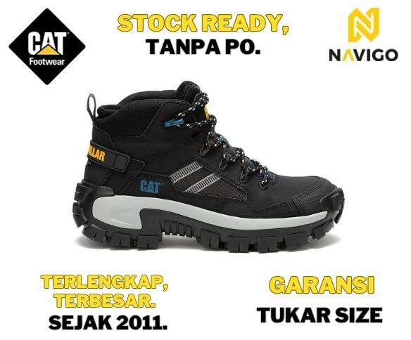 Sepatu Safety Caterpillar Invader Mid Vent CT Black O riginal | Lazada ...