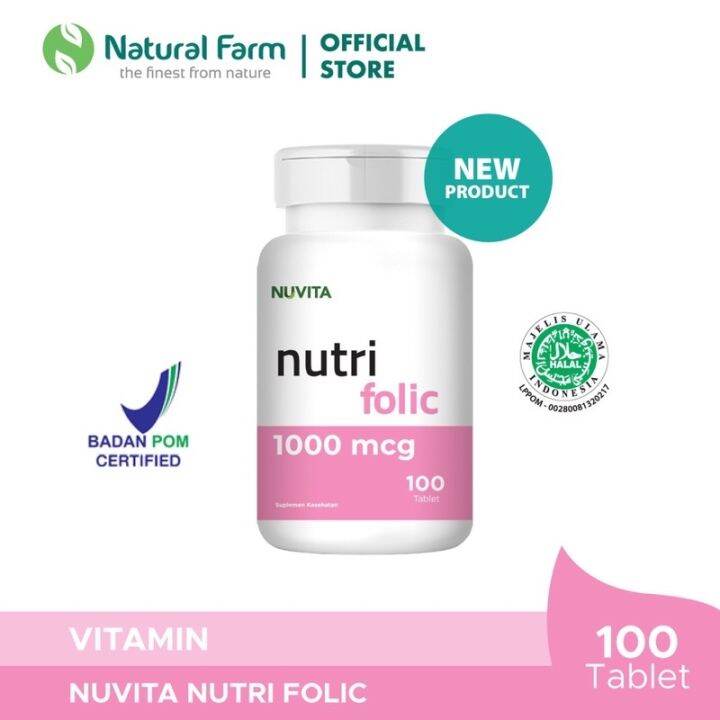 NUVITA NUTRI FOLIC ACID 1000 MCG ASAM FOLAT IBU PROGRAM HAMIL MENYUSUI ...