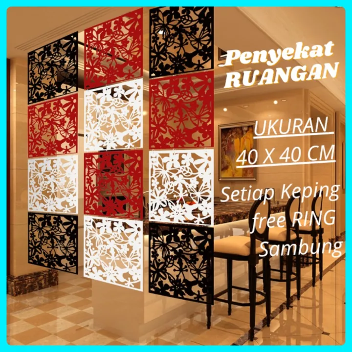 PARTISI SEKAT RUANGAN DEKORASI BAHAN PVC MOTIF BUTTERFLIES VINTAGE 3D ...