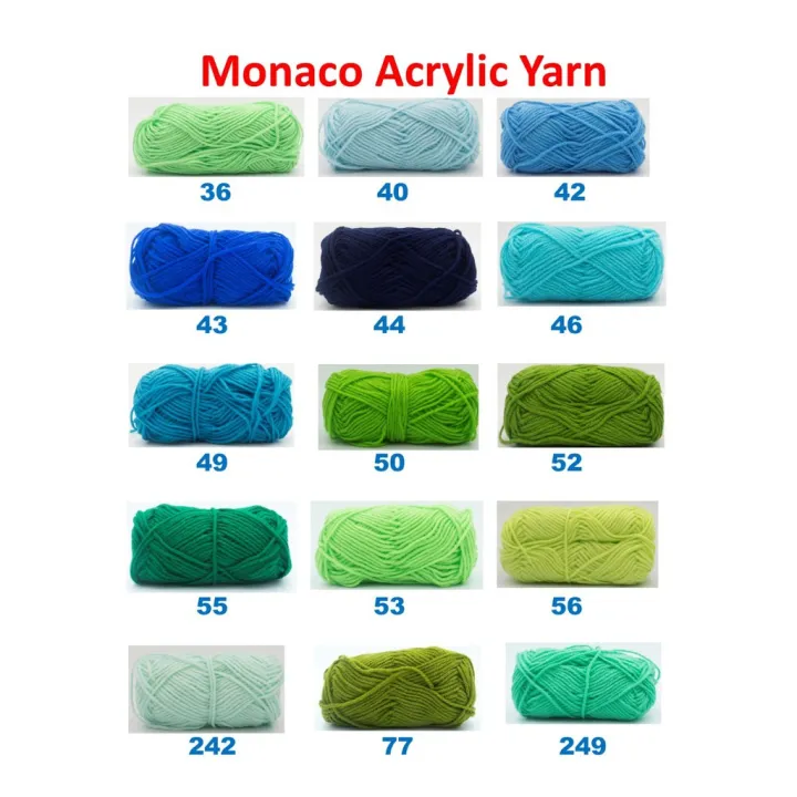 MONACO ACRYLIC YARN PART 1 GREEN AND BLUE | Lazada PH