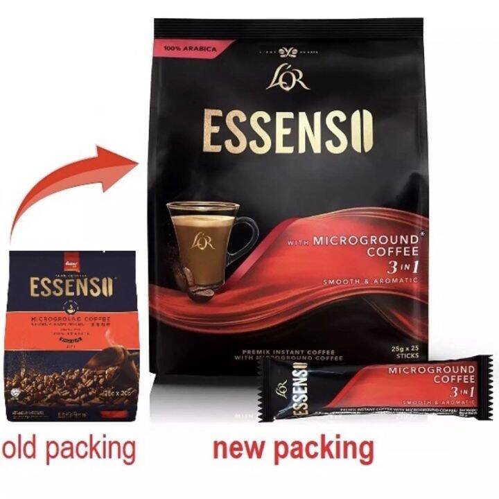♛LOR Essenso Microground Coffee 3in1 Coffee Beans 20 sachets x 25g ...