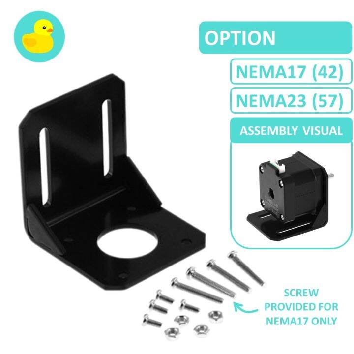 Nema17 Nema 23 Stepper Motor Size 42 57 Right Angle L Shaped Bracket ...