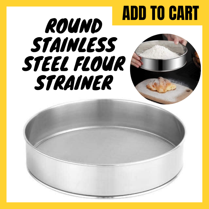Best quality Kitchen Fine Mesh Flour Sieve Professional Round Stainless ...