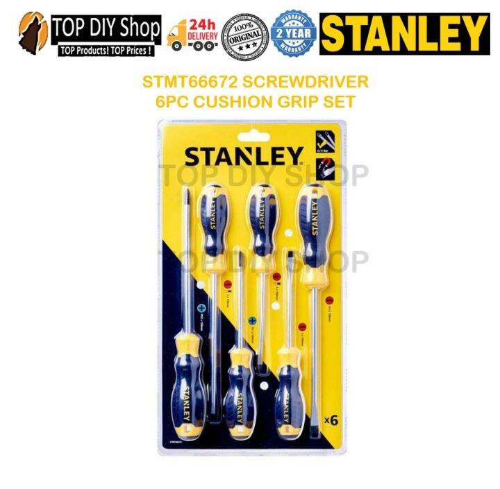 Stanley 6 Piece Cushion Grip Screwdriver Set STMT66672 | Lazada