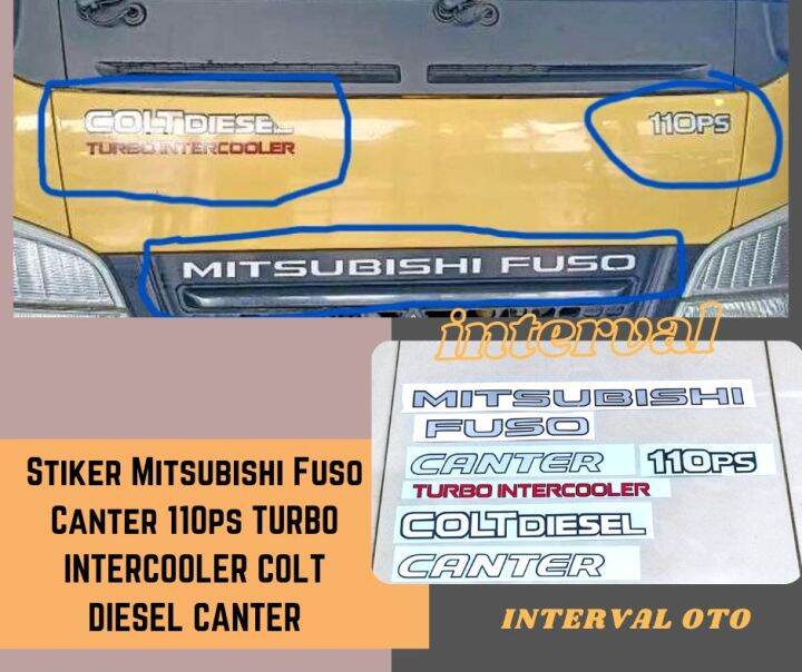 Stiker Body Mitsubishi Fuso Colt Diesel Canter Turbo 125ps 110ps ...