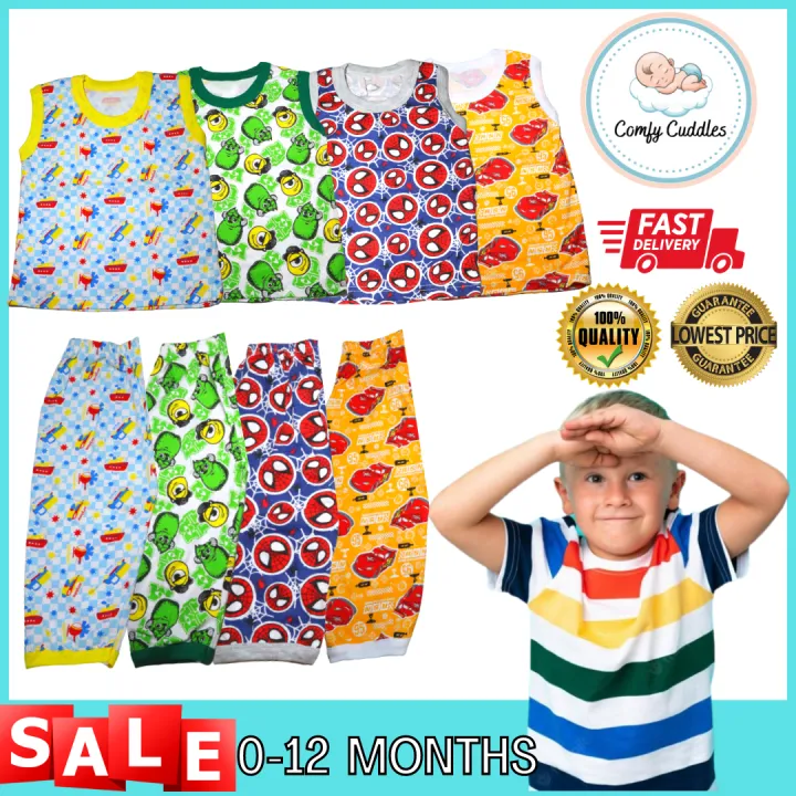 Comfy Cuddles I Soft Cotton Quality Summer Terno Character Sando ...