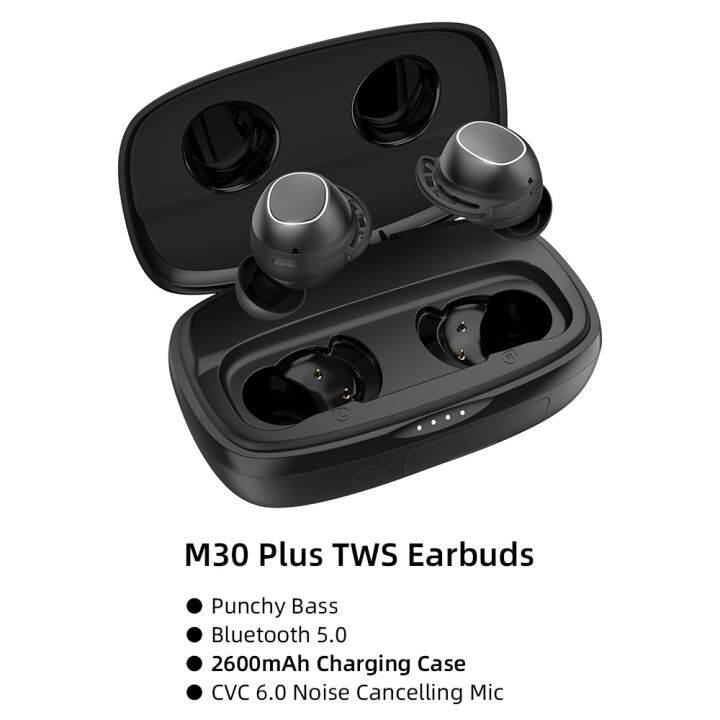 Mpow M30/M30 Plus หูฟังหูฟังบลูทูธ True Wireless พร้อม IPX7เสียงเบสลึกกันน้ำสำหรับหูฟัง ...