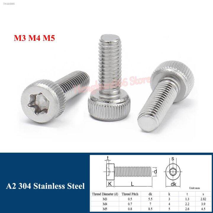 M3 M4 M5 A2 304 Stainless Steel Torx 6 Lobe Socket Head Cap Screws DIN 912 Torx Security Screw ...
