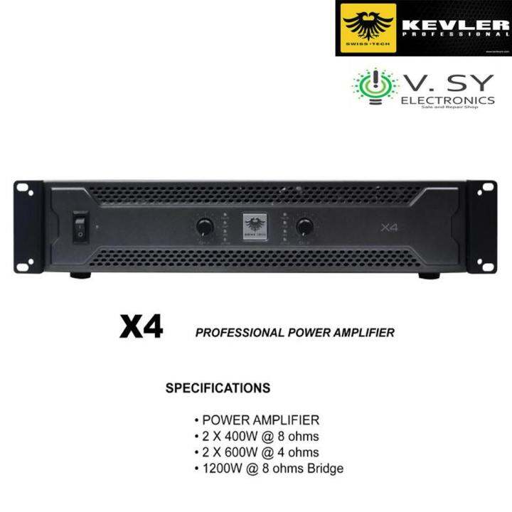 2023 Kevler X4 1200W Class H Professional Power Amplifier AMP X Series ...