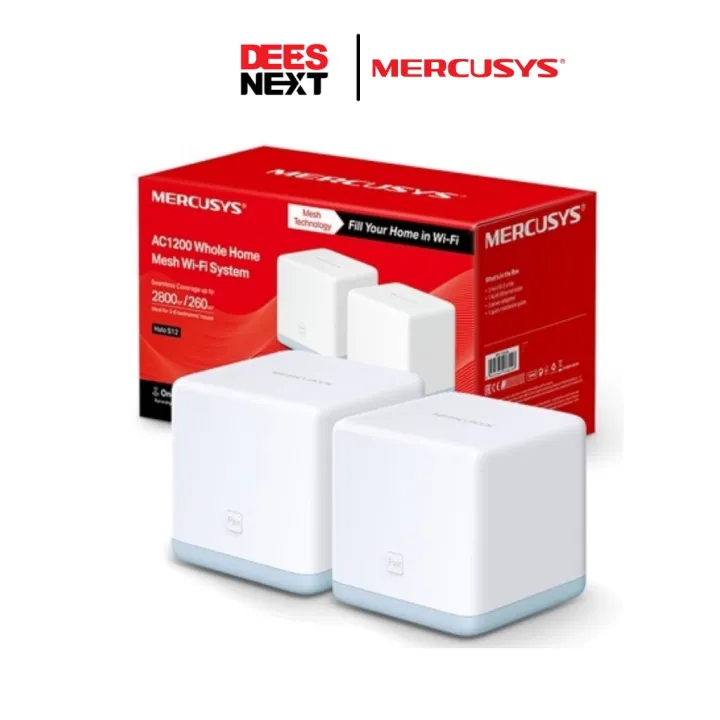 MERCUSYS AC1200 WHOLE HOME MESH WI-FI SYSTEM #HALO-S12 อุปกรณ์กระจาย ...