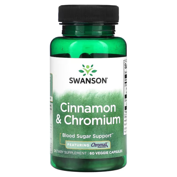 Swanson, Cinnamon & Chromium, 60 Veggie Capsules | Lazada PH