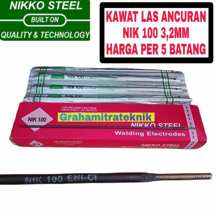 {HARGA PER 5 BATANG DAN BISA COD} KAWAT LAS ANCURAN LAS BABET KAWAT LAS ELEKTRODA NIK-100 3,2MM ...