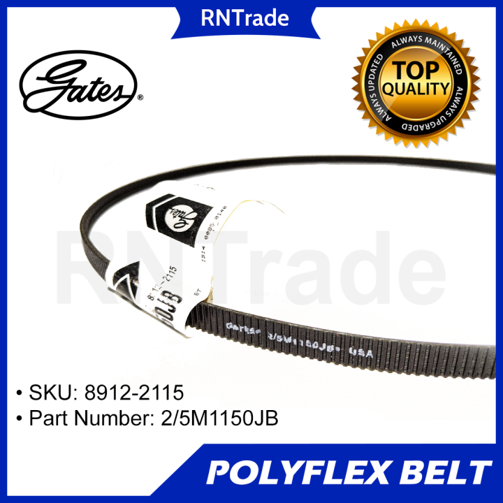 GATES Polyflex Belt 2/5M1150JB Polyflex® JB Light Duty v-belt 8912-2115 ...
