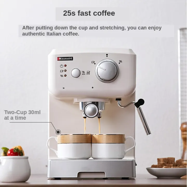 【Last 4 days】Hauswirt espresso machine 1.25L HC71 92℃ mellow and ...