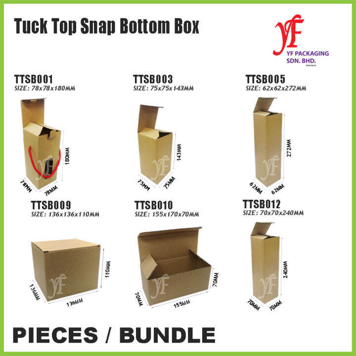 Tuck Top Snap Bottom Box / Small and Big / 1PC | Lazada