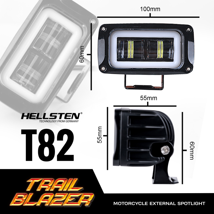HELLSTEN TRAILBLAZER T82 MOTORCYCLE EXTERNAL SPOTLIGHT | Lazada PH