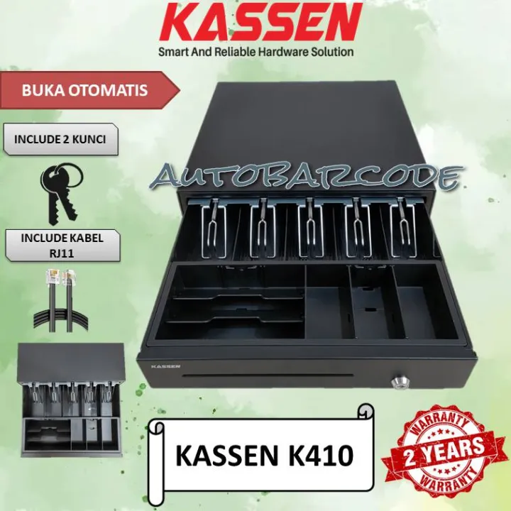 CASH DRAWER LACI KASIR KASSEN K410 FULL METAL RJ11 LACI UANG MESIN ...