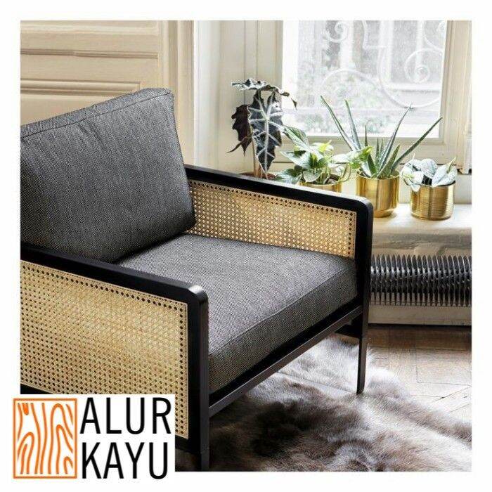 sofa kursi teras minimalis rotan kayu jati kaki besi sofa santai ...