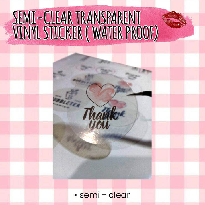 customized transparent vinyl sticker (semi-clear) | Lazada PH