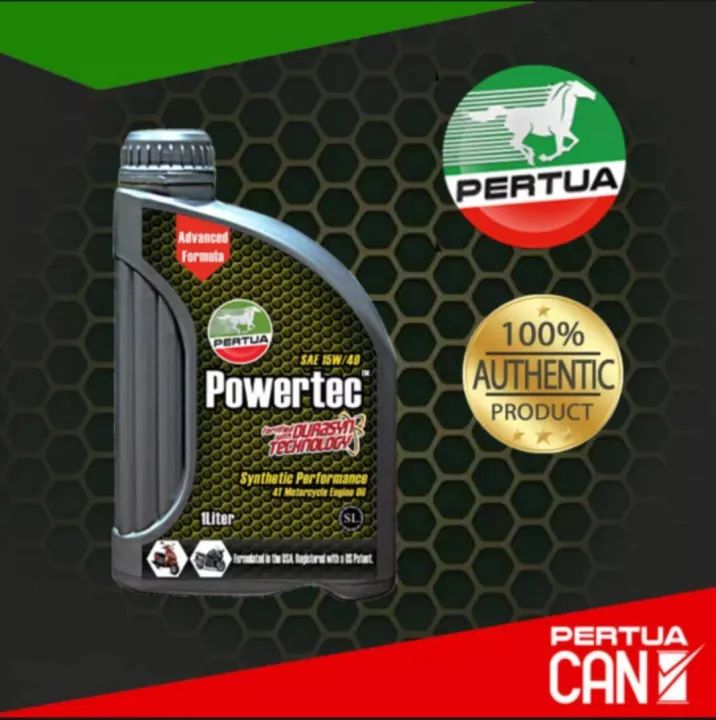PERTUA Powertec Synthetic Performance 4T Motorcycle Engine Oil SAE 15W ...